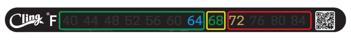Cling Temperature Tape - Thermometer Celsius Aufkleber